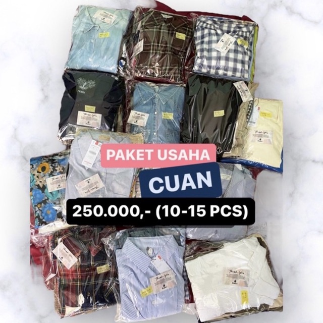 Jual PAKET USAHA CUAN (250.000 KEMEJA & BLOUSE ATASAN PREMIUM 3KG ...