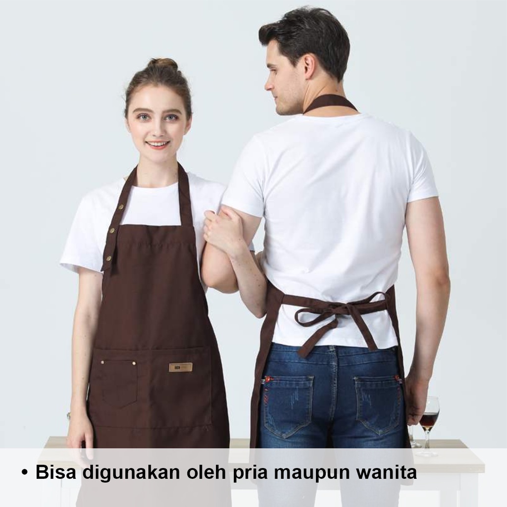 Jual Apron Masak Anti Air Celemek Masak Apron Barista | Shopee Indonesia