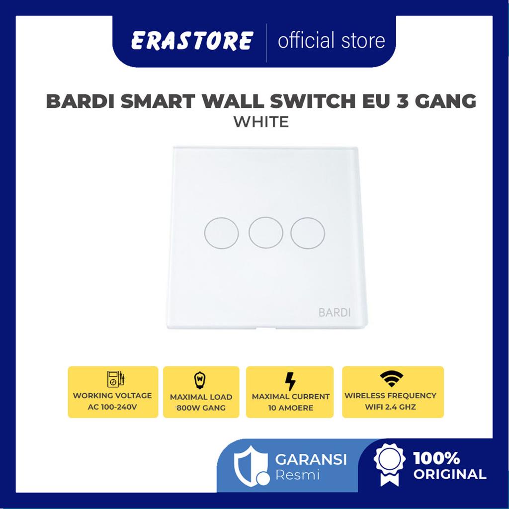 Jual BARDI Smart Wall Switch EU 3 Gang - White | Shopee Indonesia