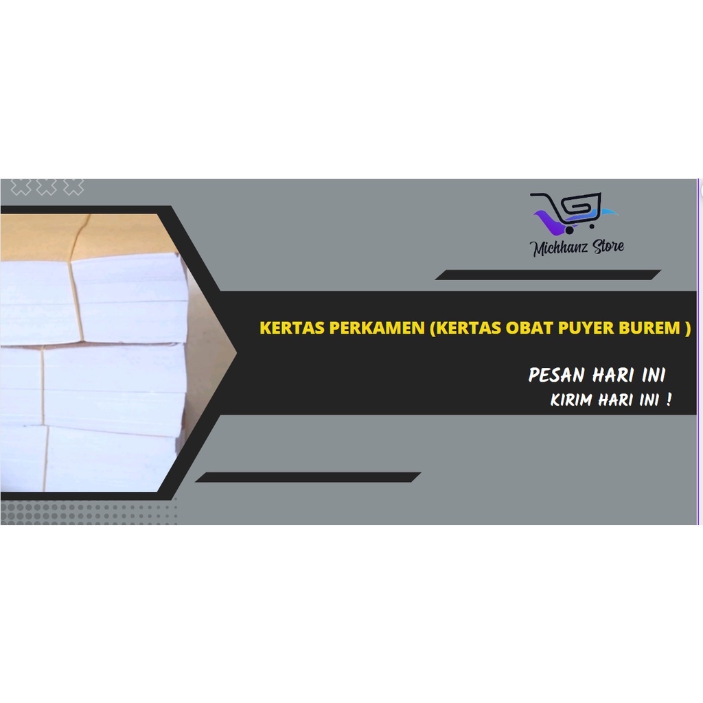 Jual (PROMO!!)Kertas Perkamen ( kertas obat puyer burem) 500 lembar ...