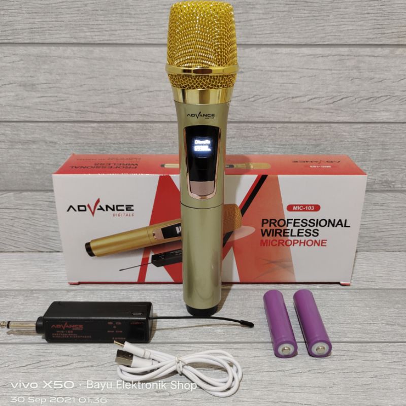 Jual Mic Wireless Advance 103 Professional Microphone Karaoke Mikrofon ...