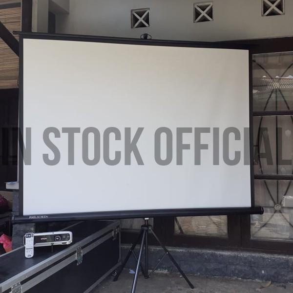 Jual Tripod Screen Projector (Layar Proyektor Tripod 70" Inch) TERMURAH ...