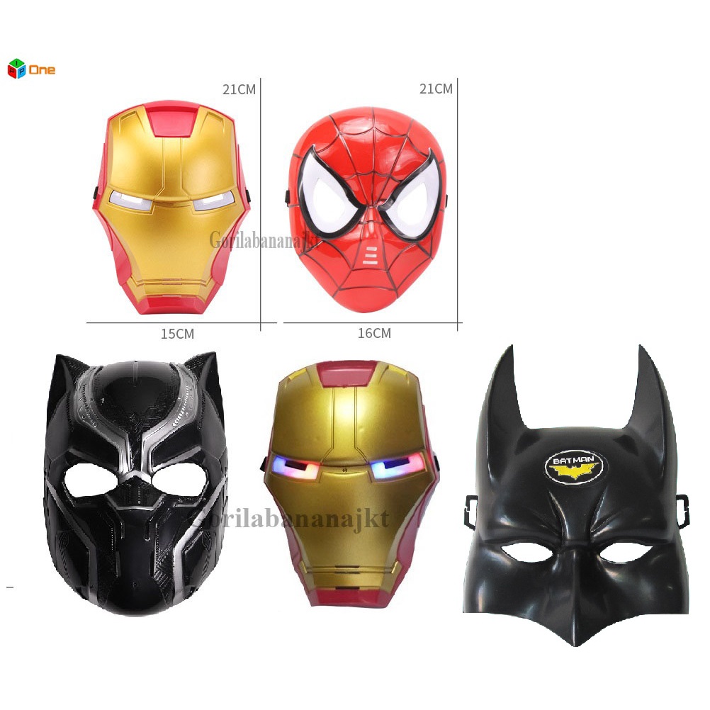 Jual Mainan Topeng Superhero Marvel Anak Iron man Black Panther ...