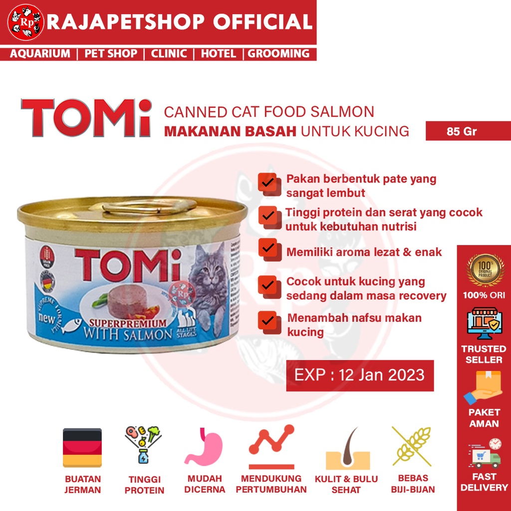 Jual TOMI CAT FOOD CANNED 85 GR PAKAN KUCING KALENG BERAGAM VARIAN ...