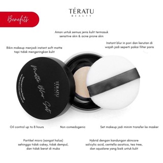 Jual Teratu Beauty Matte Blur Set Translucent Loose Powder || Bedak ...