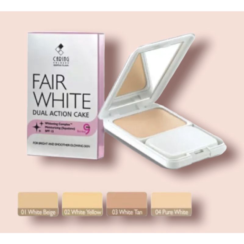 Jual Caring Colours Fair White Dual Action Cake Reject Dus | Shopee ...