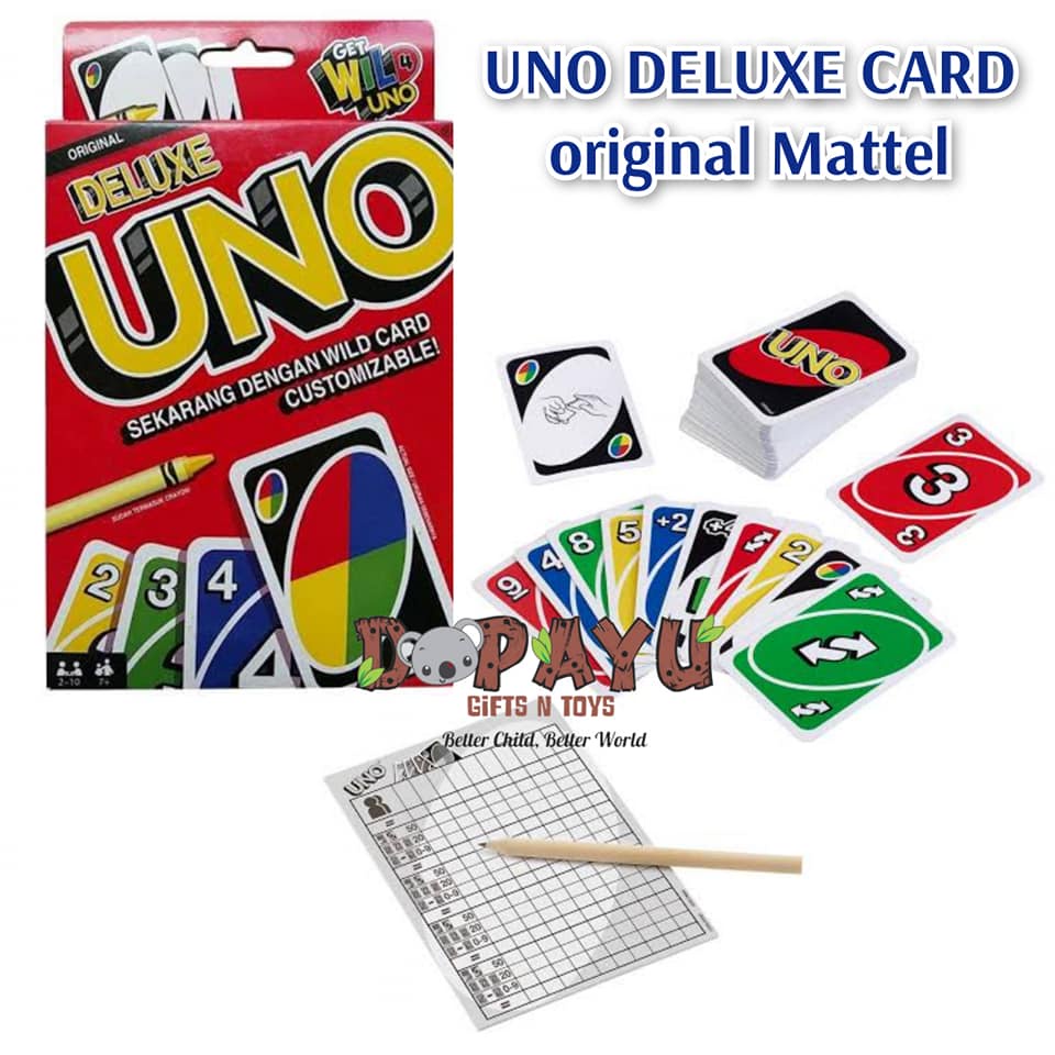 Jual MAINAN KARTU UNO ORIGINAL Mattel UNO Deluxe Card Game | Shopee ...