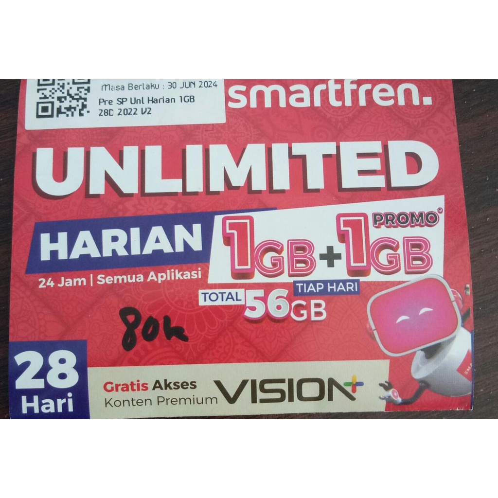 Jual KARTU SMARTFREN UNLIMITED 56GB | Shopee Indonesia