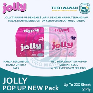 Jual Tissue Jolly Pop Up (Up To 200 Sheet) / Tisu Meja Kecil Lap Mulut ...