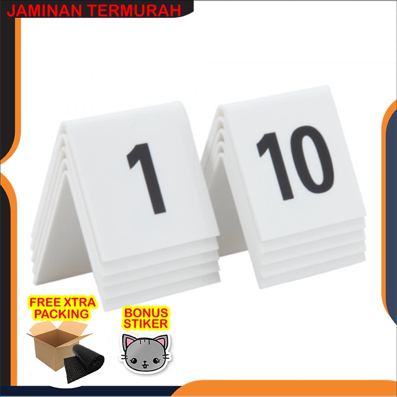 Jual Terlaris Nomor meja table number nomor meja akrilik putih Keren ...