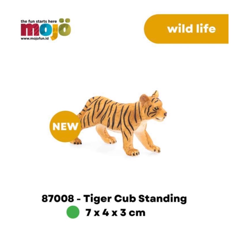 Jual Mojo Fun Tiger Cub Standing 87008 | Animal Figurine Tiger ...