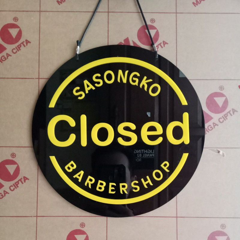 Jual Open Closed Custom Nama Toko / Ruko /Resto, Sign In Acrylik Timbul ...