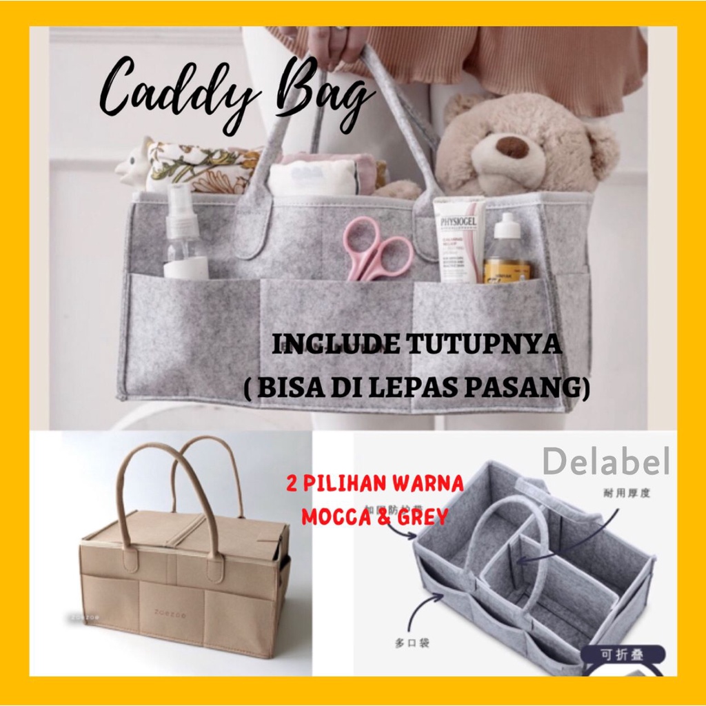 Jual CADDY BAG BAYI + TUTUP / FELT DIAPER CADDY BAG / TAS BAYI BABY PENUTUP Caddy Bag Baby Tas ...