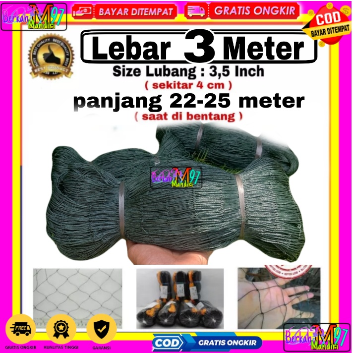 Jual Jaring Kandang Ayam Lebar 3 Meter / Jaring Serbaguna / Jaring Burung / Jaring Taman ...