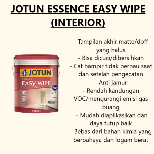 Jual CAT TEMBOK INTERIOR JOTUN EASY WIPE WARNA PUTIH (18 LITER ... Jual CAT TEMBOK INTERIOR JOTUN EASY WIPE WARNA PUTIH (18 LITER ...