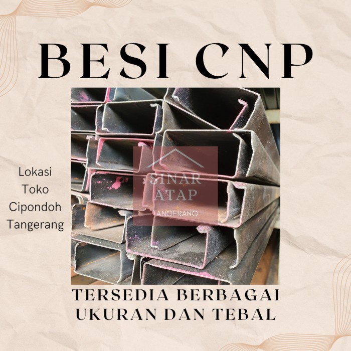 Jual Besi Kanal C / CNP 100 tb 1.8 mm panjang 6 M | Shopee Indonesia