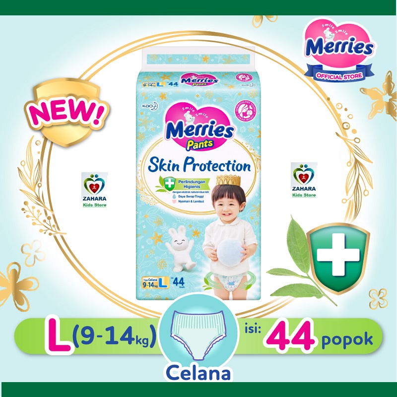 Jual Merries Skin Protection L 44 - popok bayi celana meries L 44 ...