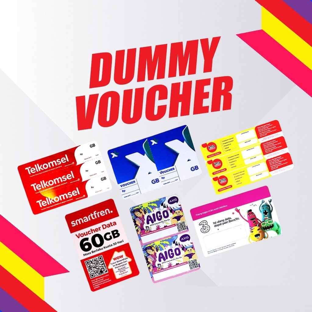 Jual Voucer Fisik Data Bekas Dummy Untuk Pajangan / Display / Sample ...