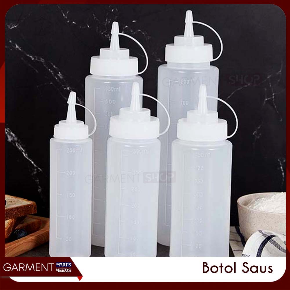 Jual Botol Saus Plastik Kecap Dengan Angka Garis Putih Refillable ...