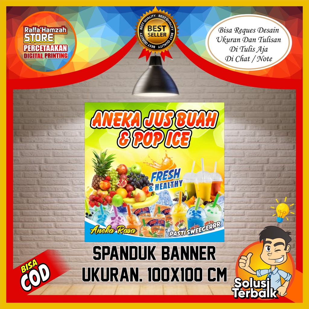 Jual Spanduk, Banner Minuman Aneka Jus Buah Spanduk Minuman Pop Ice ...