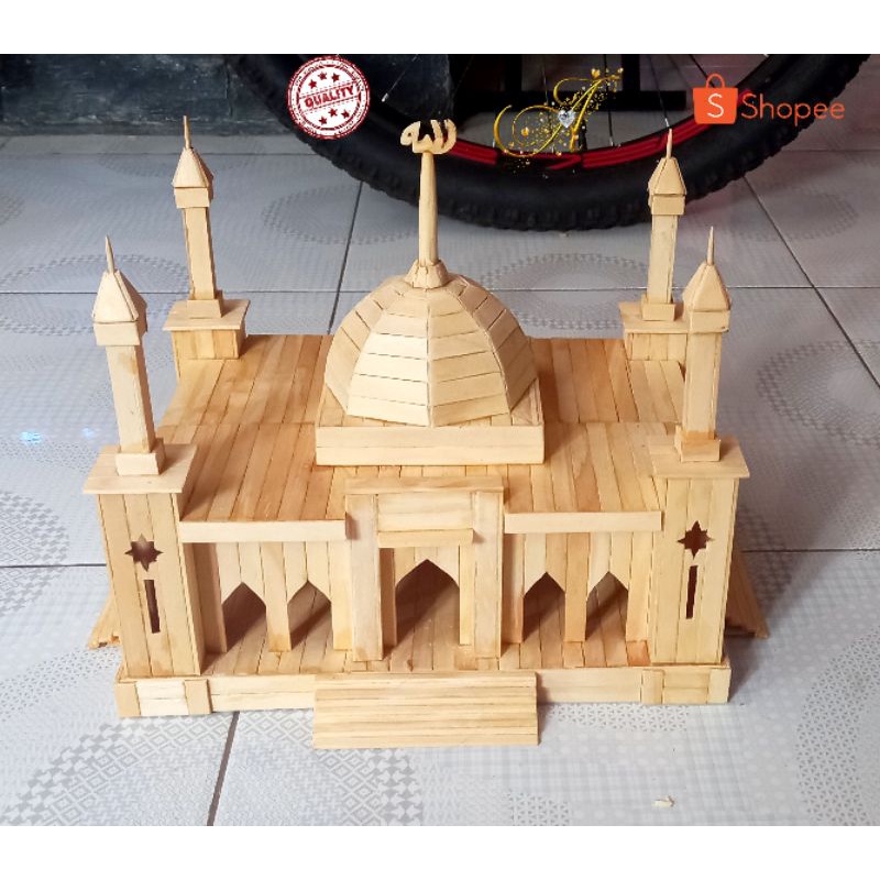 Jual Prakarya/ Kerajinan / miniatur masjid (stik es krim) | Shopee ...