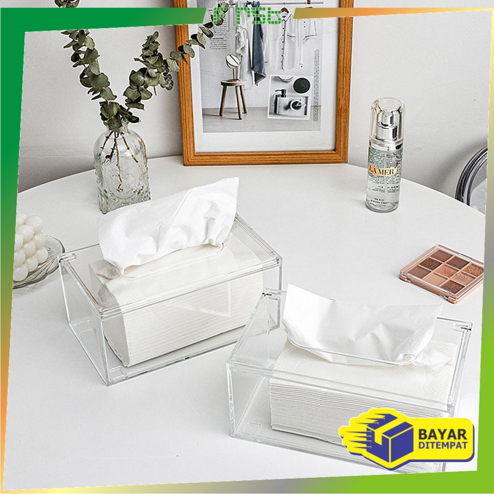 Jual FH-C713 Tempat Tissue Polos Persegi Transparan / Kotak Tempat Tisu ...