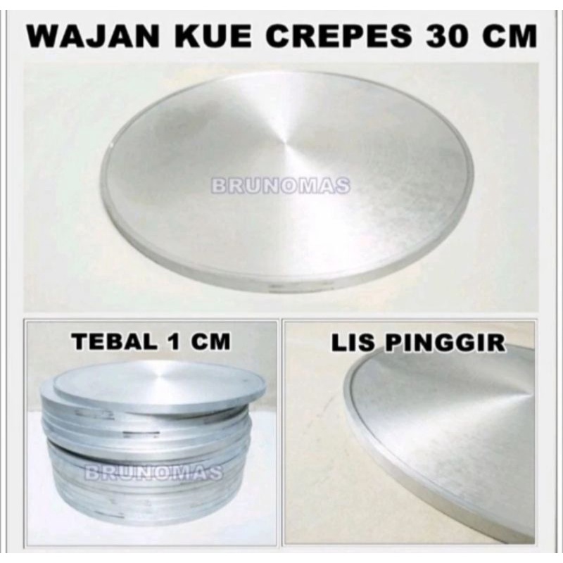 Jual wajan crepes alumunium / wajan kue krepes lis almunium tebal ...