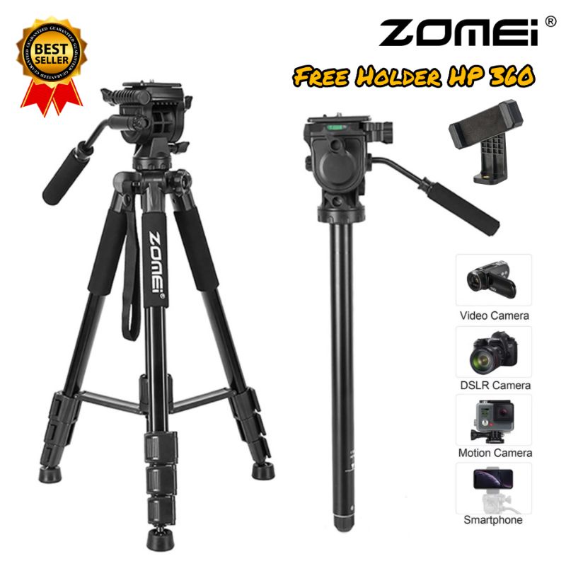 Jual Zomei Q310 Profesional Monopod Tripod 2 in 1 Kamera DSLR Camcorder ...