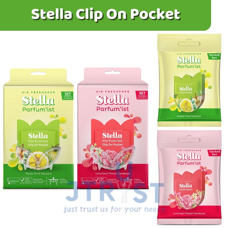Jual Stella Clip On Pocket Set & Refill Pengharum Ruangan | Shopee ...