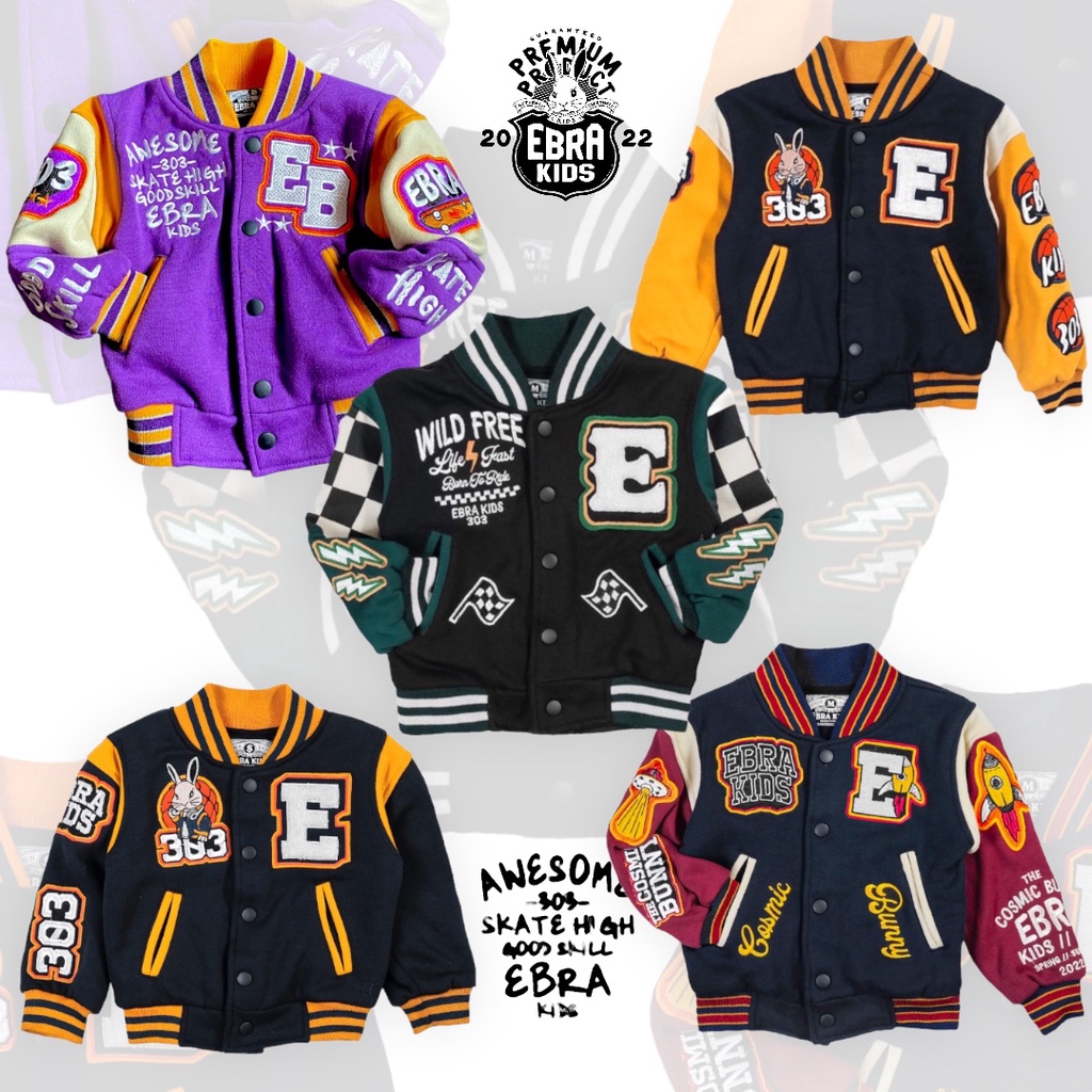 Jual Jaket Varsity Anak / Varsity Bayi Baseball usia 1-6 Tahun Premium ...