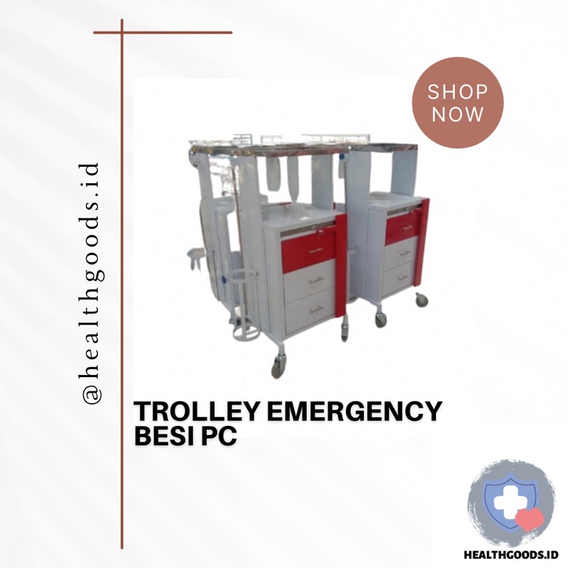 Jual Troli Emergency Klinik atau Rumah Sakit Besi PC | Shopee Indonesia
