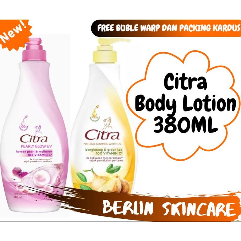 Jual Citra Hand Body Lotion Pearly White - Glowing White Uv 380Ml | Shopee Indonesia