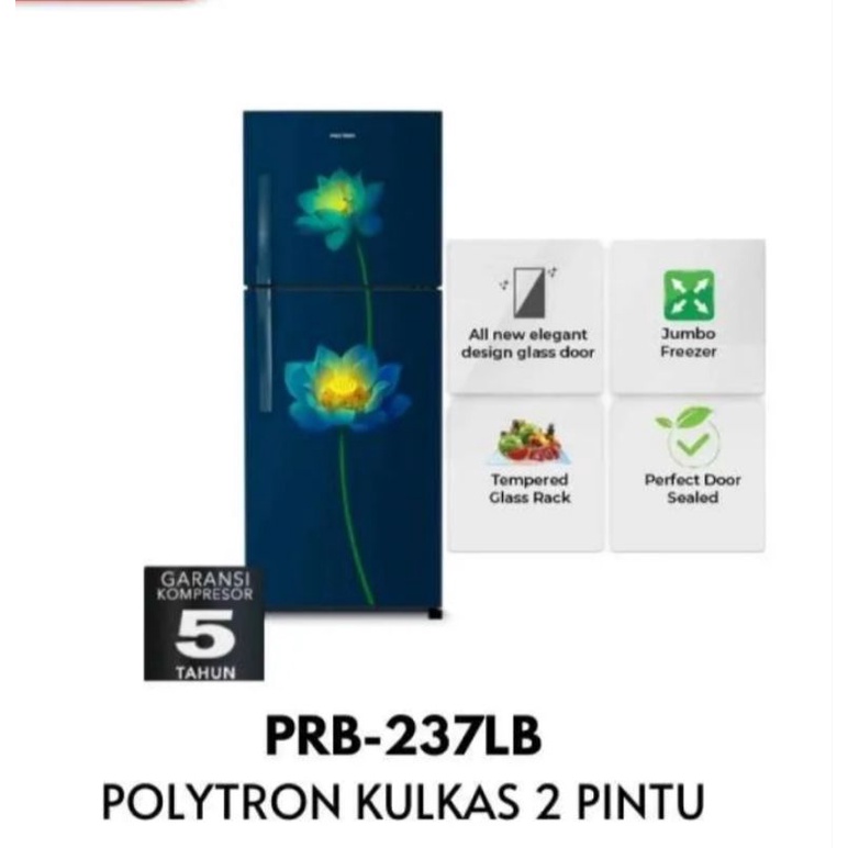 Jual POLYTRON Kulkas 2 Pintu PRB-237 220 Liter Khusus Cikampek Karawang ...