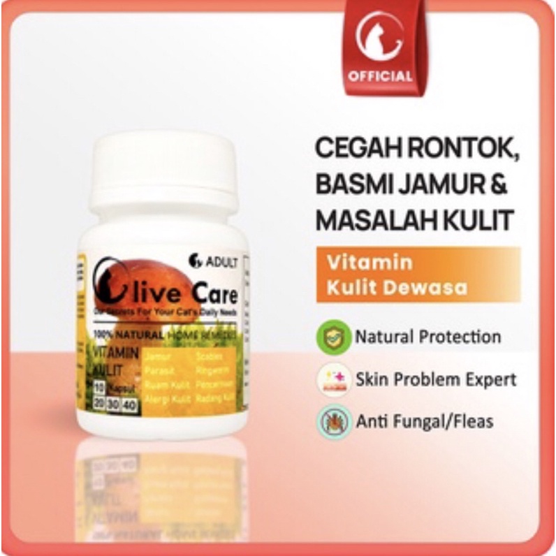 Jual [FREE GIFT] Olive Care Vitamin Kucing MASALAH KULIT DEWASA untuk ...