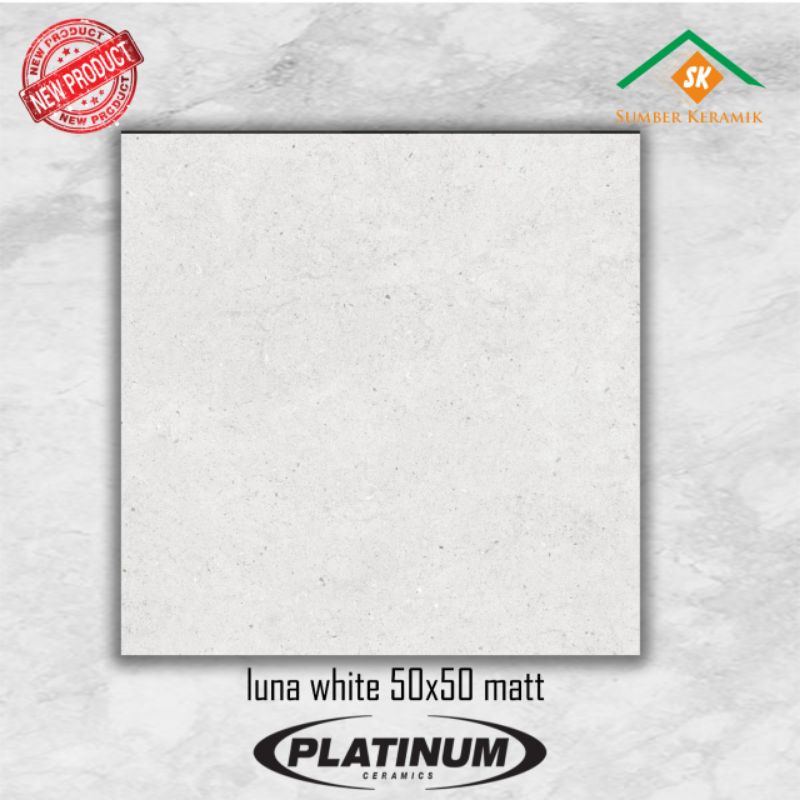 Jual KERAMIK LANTAI 50X50 LUNA WHITE / MATT / PLATINUM / KW1 | Shopee ...