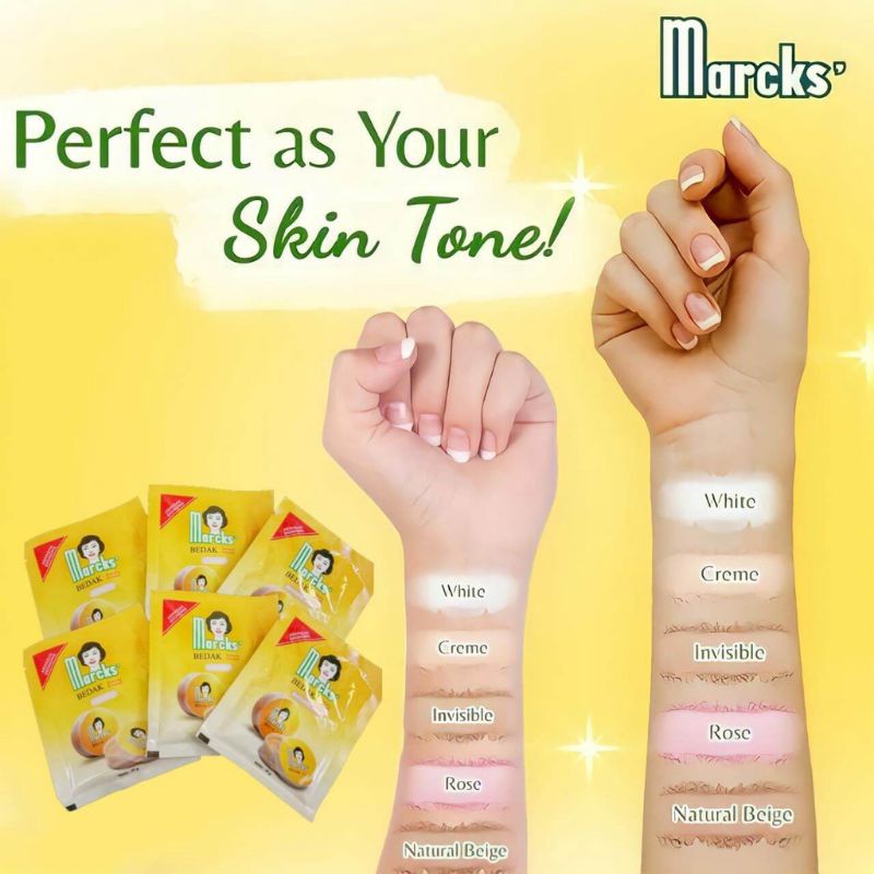 Jual MARCKS BEDAK TABUR BEAUTY POWDER REFILL/SACET ISI 20GRAM WARNA ...