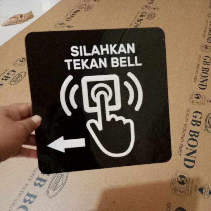 Jual Bell ( Silahkan Tekan Bell ) Sign In acrylik timbul 15 x 15 cm ...