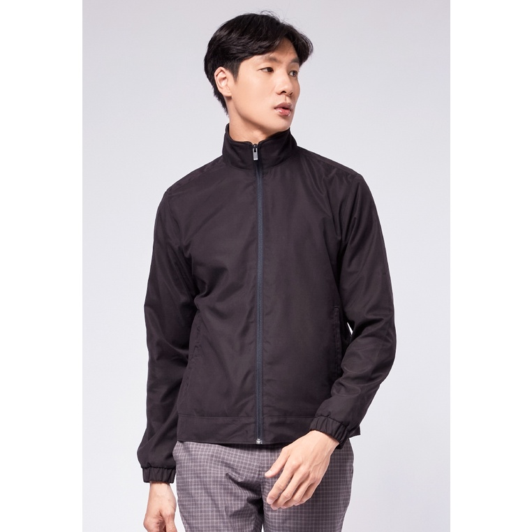 Jual Executive Full Zip Bomber Jacket Black | Shopee Indonesia