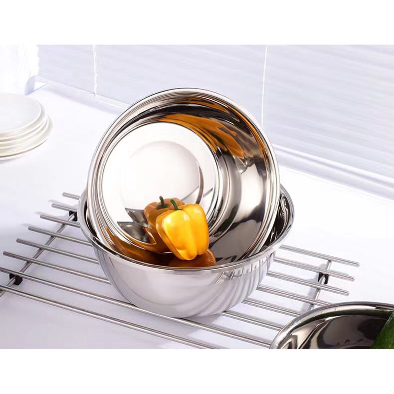 Jual Baskom Stainless Tebal Besar dan Tinggi 20CM, 30CM Mixing Bowl ...