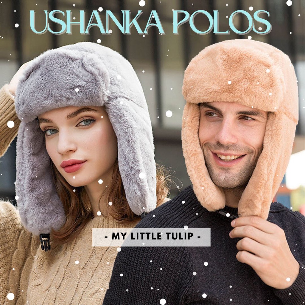 Jual Topi Rusia Ushanka Cewek / Topi Bomber Wanita Bulu Wool Tebal ...