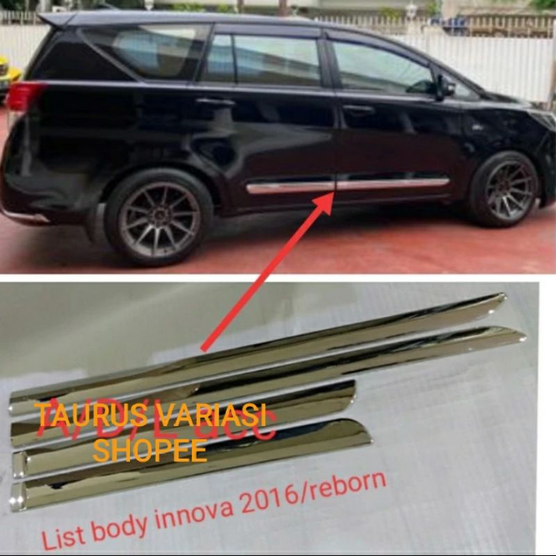 Jual lis list body bodi moulding samping toyota innova inova reborn ...