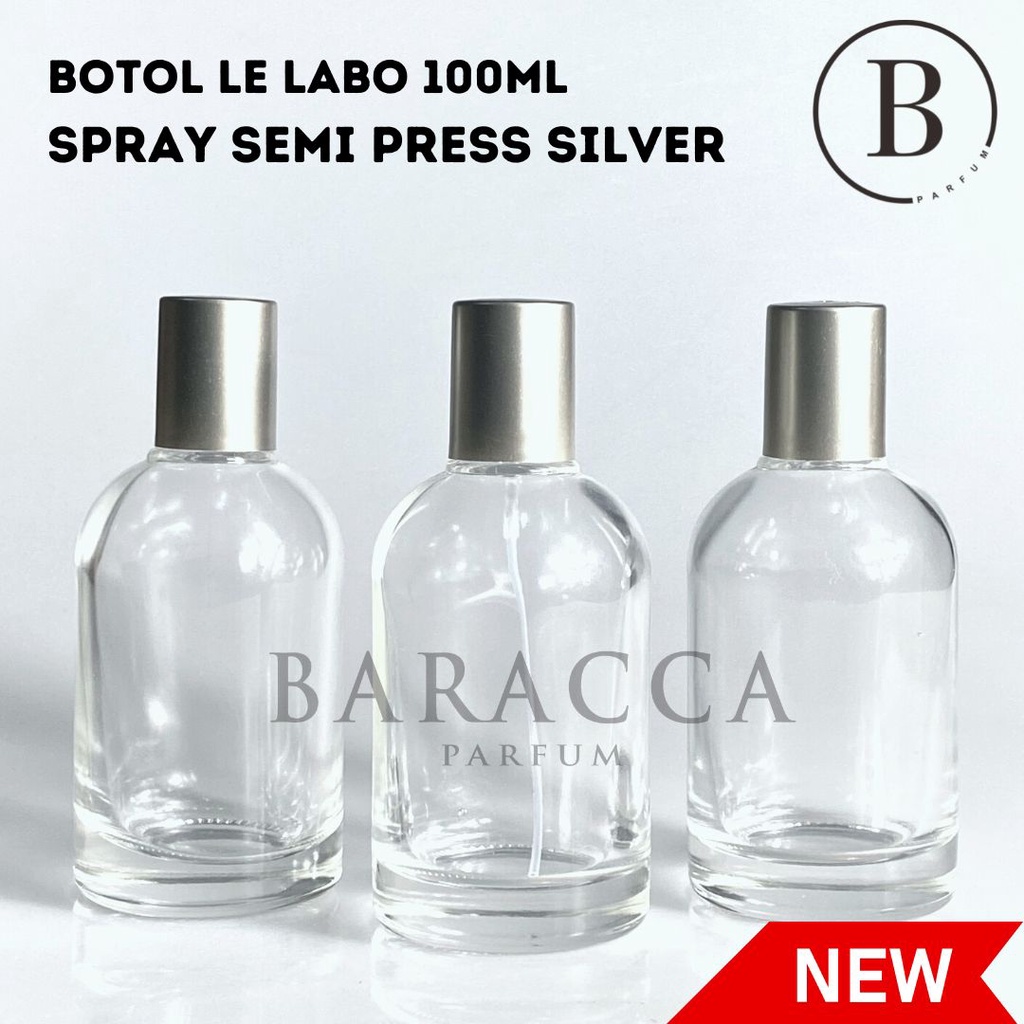 Jual Botol Parfum Le Labo 100ML Semi Press Silver - Botol Parfum Kosong ...