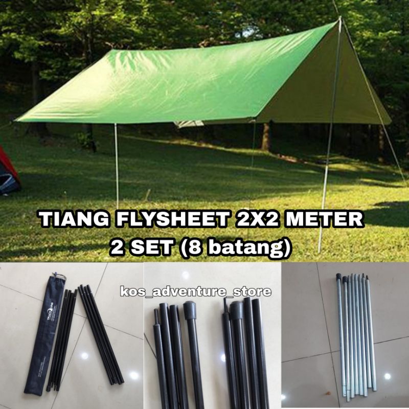 Jual Tiang Flysheet 2 set tinggi 200cm - Tent Set Frame Sepasang ...