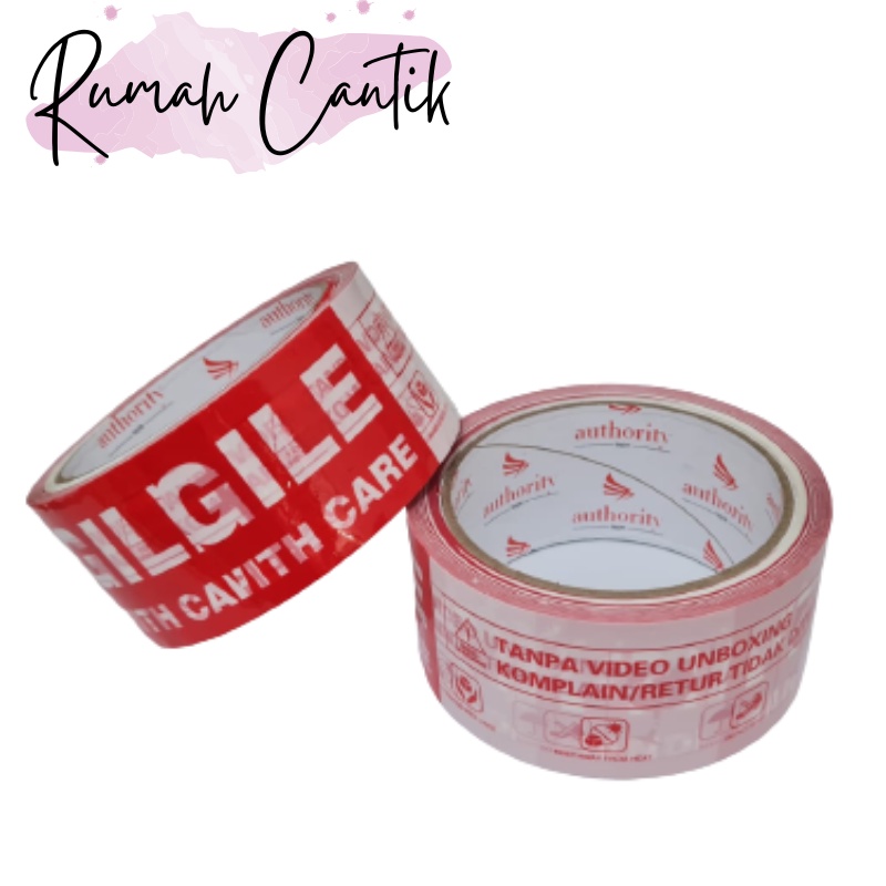 Jual LAKBAN FRAGILE Unboxing 45mm x 72 yard / Lakban Hati2 | Shopee ...