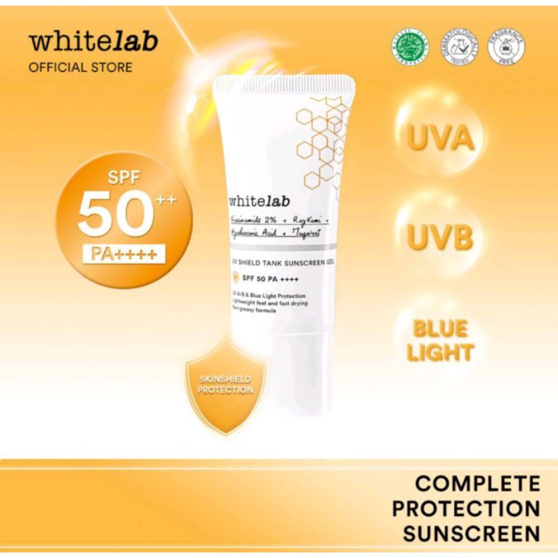Jual Whitelab UV Shield Tank Sunscreen Gel SPF 50++ PA++++ - 30 gr ...