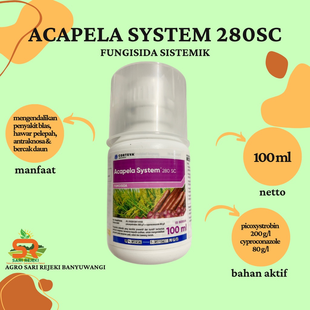 Jual ACAPELA SYSTEM 280SC 100ML FUNGISIDA SISTEMIK | Shopee Indonesia