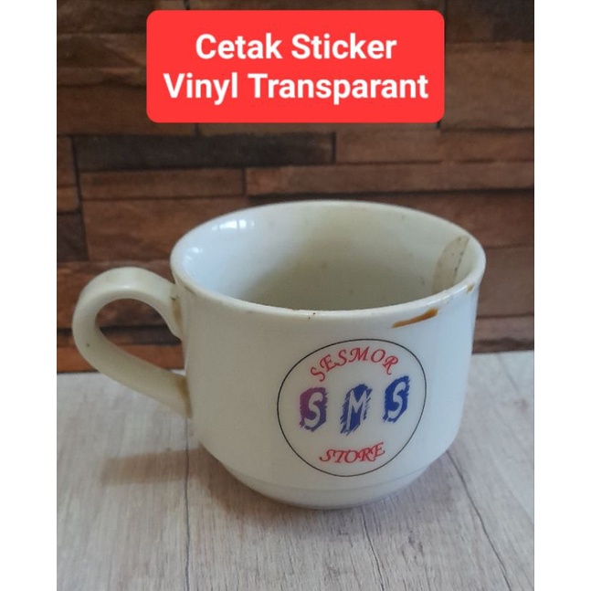 Jual Cetak Stiker Label Transparant Bulat/Petak Kemasan Produk Custom ...