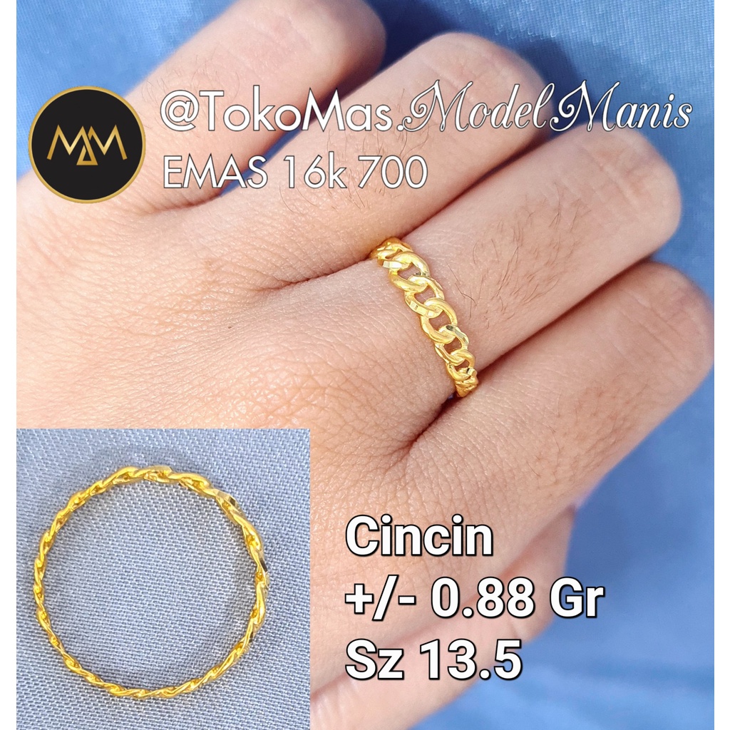 Jual Cincin Sisik naga doff emas kuning 700 kadar 16k | Shopee Indonesia