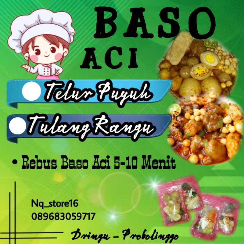 Jual BASO ACI TULANG RANGU 8k DAN BASO ACI TELUR PUYUH 9k | Shopee ...