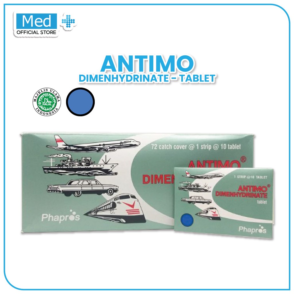 Jual Med+ Antimo 1 Strip Isi 10 Tablet / Mual / Muntah / Pusing / Mabuk Perjalanan | Shopee ...